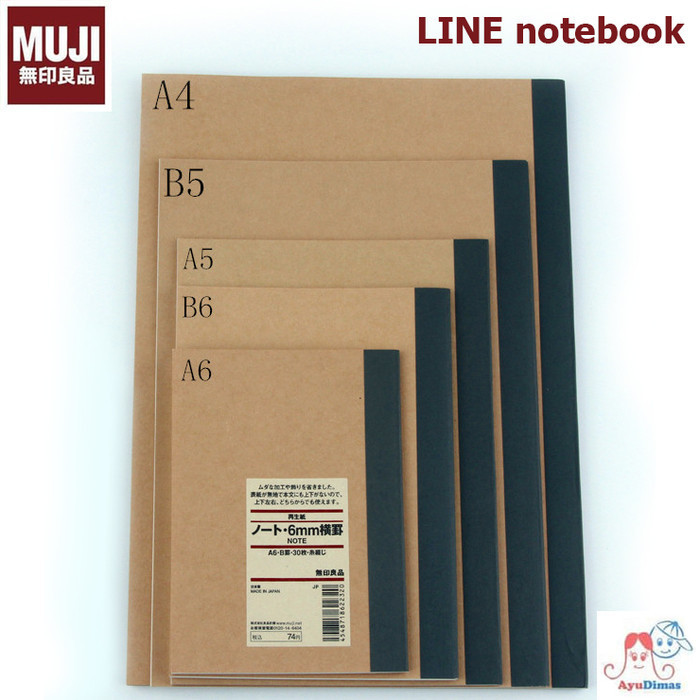 Jual MUJI - LINE Notebook - buku catatan garis - notes | Shopee Indonesia