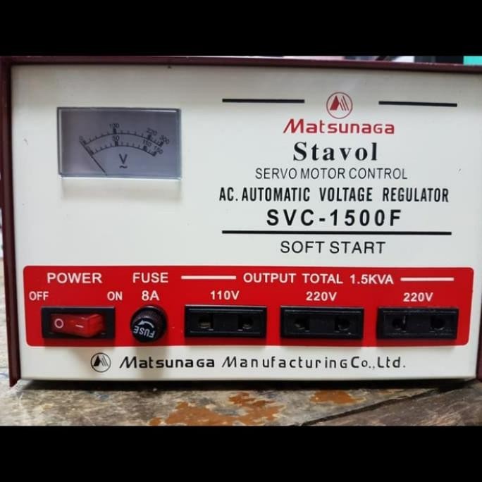Jual Stavol Stavolt Stabilizer 1500 Watt MATSUNAGA (Servo Motor System ...