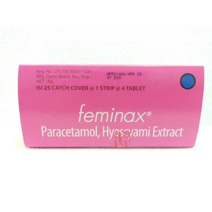 Jual Feminax Tablet Obat Nyeri Haid Box Isi 25 Strip 4 Tablet | Shopee ...