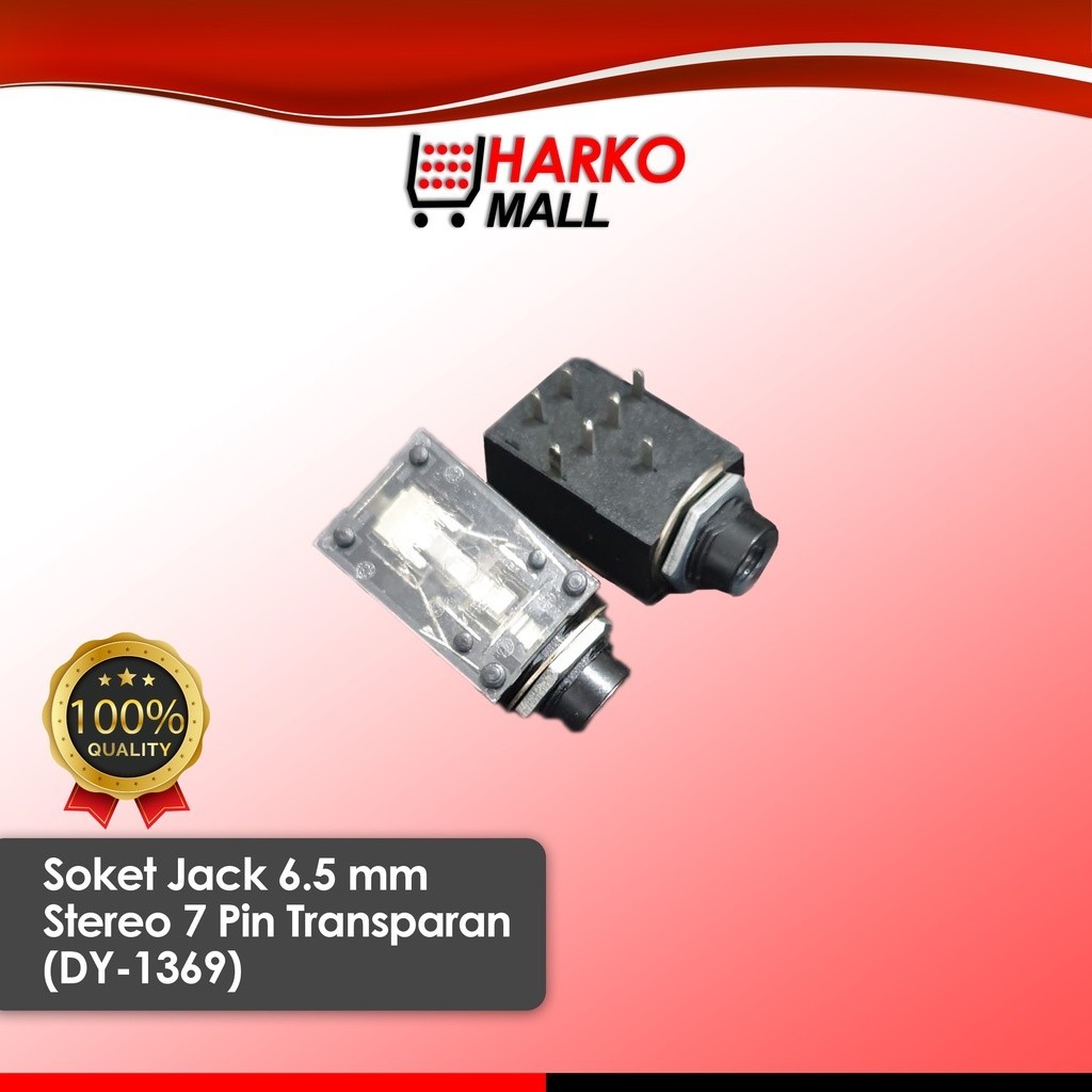 Jual Socket Soket Transparan Jack 6,5mm STEREO 7 Pin DY-1369 | Shopee ...