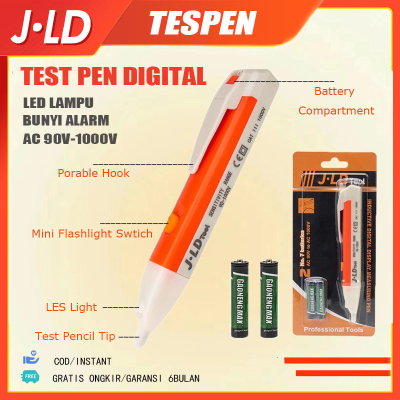 Jual JLD Digital Test Pen digital alat deteksi stres listrik 90-1000VAC ...