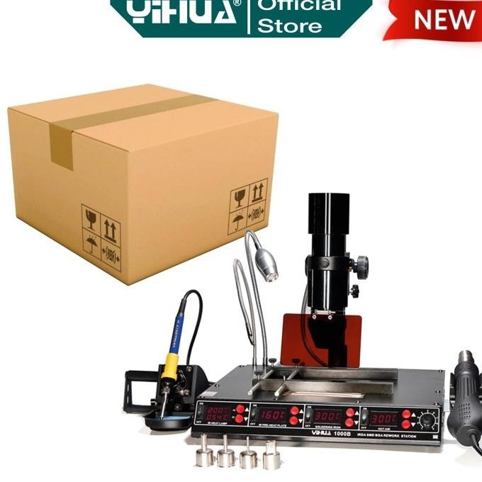 Jual Yihua 1000B 4 In 1 Blower Uap Infrared Lamp Solder Preheating ...