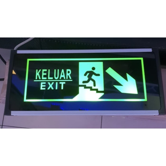 Jual Lampu Exit Tangga Darurat Emergency Kanan | Shopee Indonesia