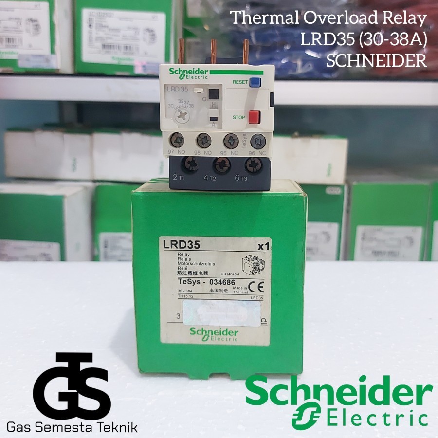 Jual THERMAL OVERLOAD RELAY LRD35 (30-38A) SCHNEIDER ORI | OVERLOAD LRD ...