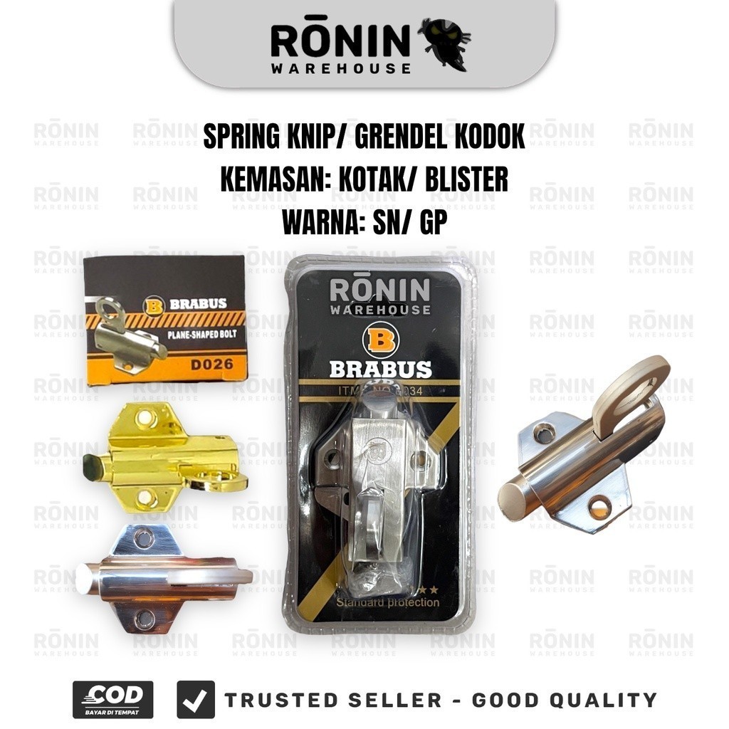 Jual BRABUS Spring Knip Knife Grendel Kodok Jendela Hasps Bolt | Shopee ...