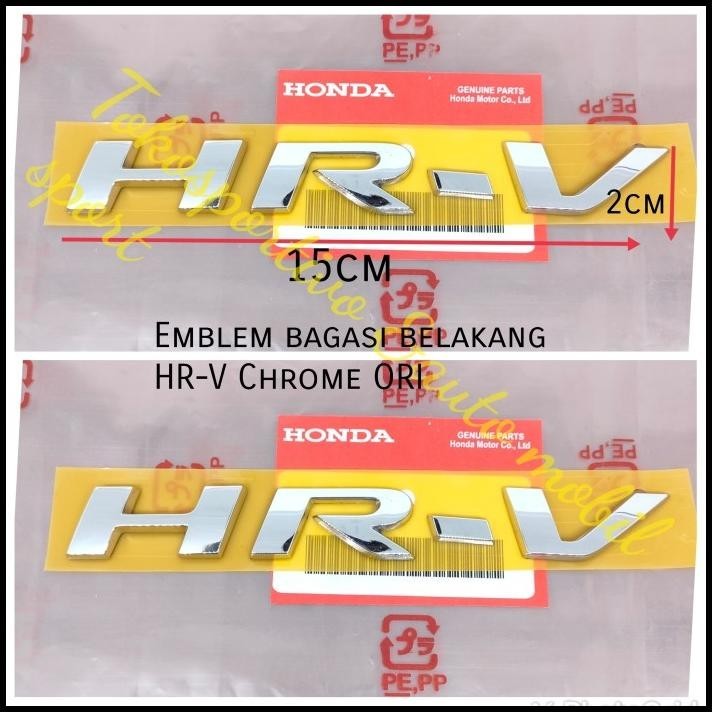 Jual TERBARU EMBLEM LOGO STIKER LAMBANG TULISAN HONDA HRV HR-V CHROME ...