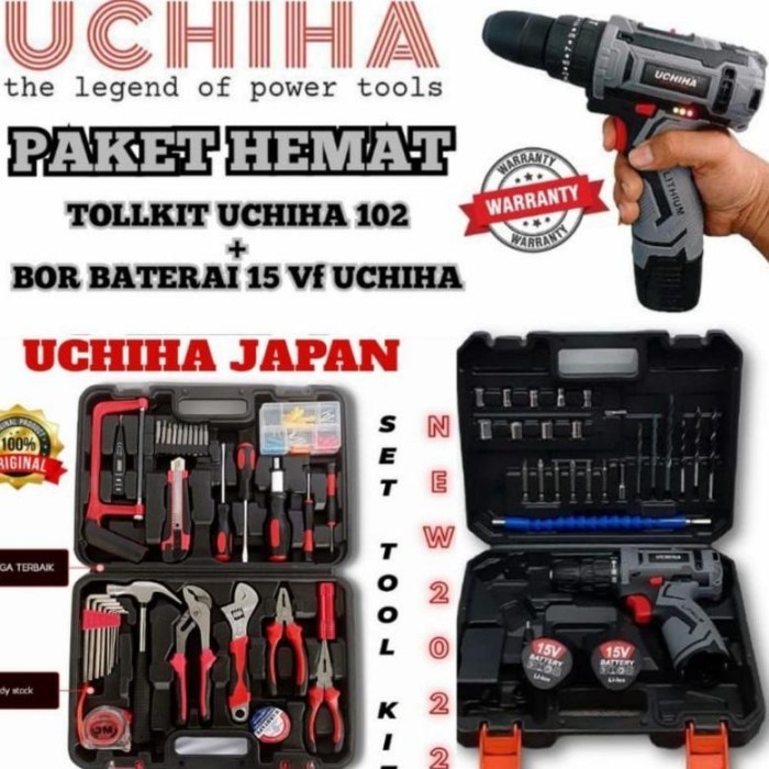 Jual Uchiha Toolkit Tool Kit Uchiha 102 Pcs - Alat Tukang Set Lengkap | Shopee Indonesia