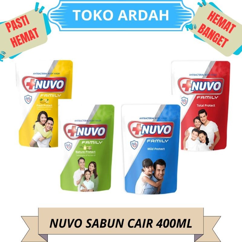 Jual NUVO SABUN MANDI CAIR REFFIL ALL VARIAN 400ML | Shopee Indonesia