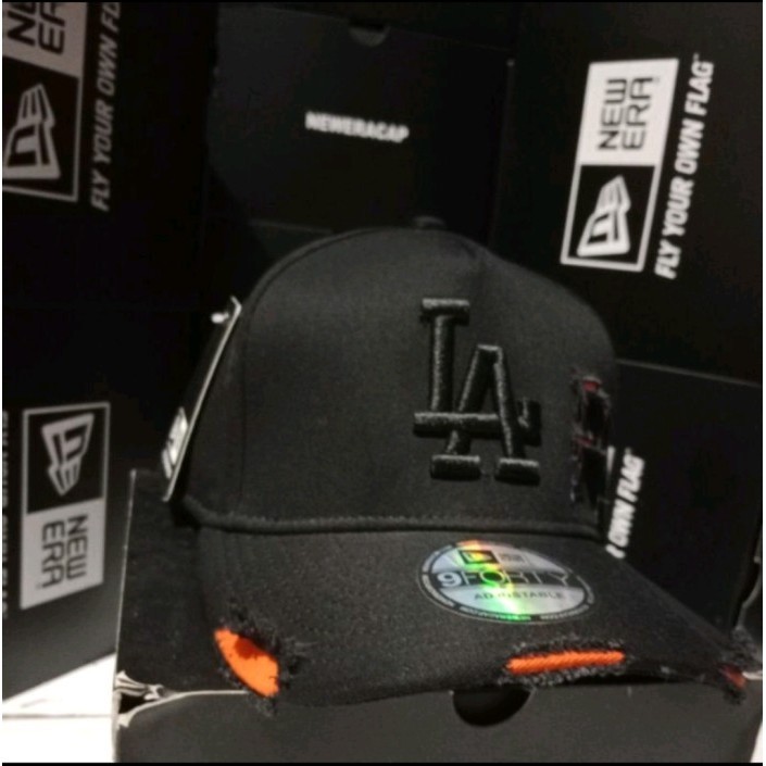 Jual Topi Baseball Impor Logo La Model Sobek / Topi Premium | Shopee ...