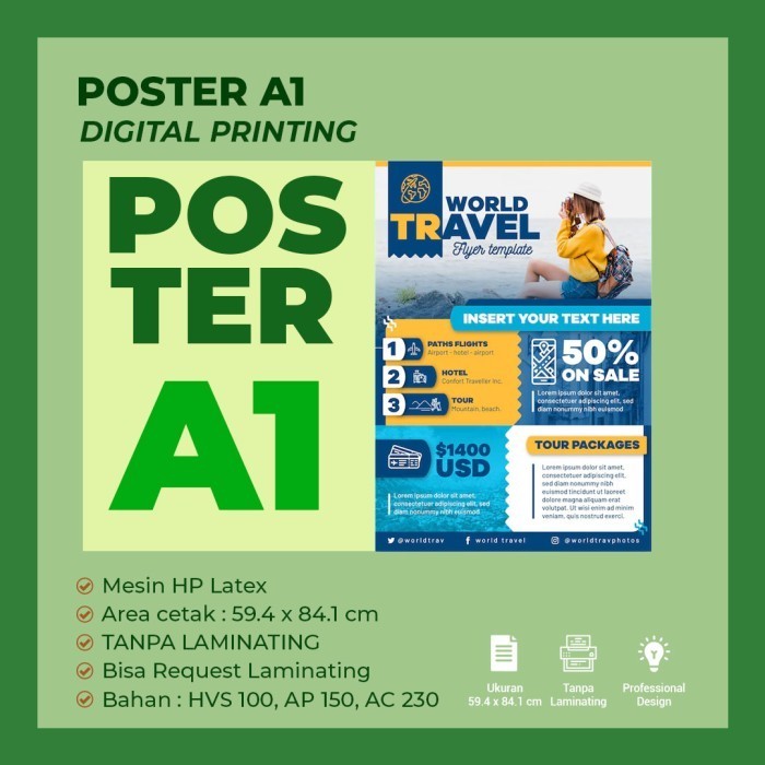 Jual Cetak Digital Printing Poster A1 | Shopee Indonesia