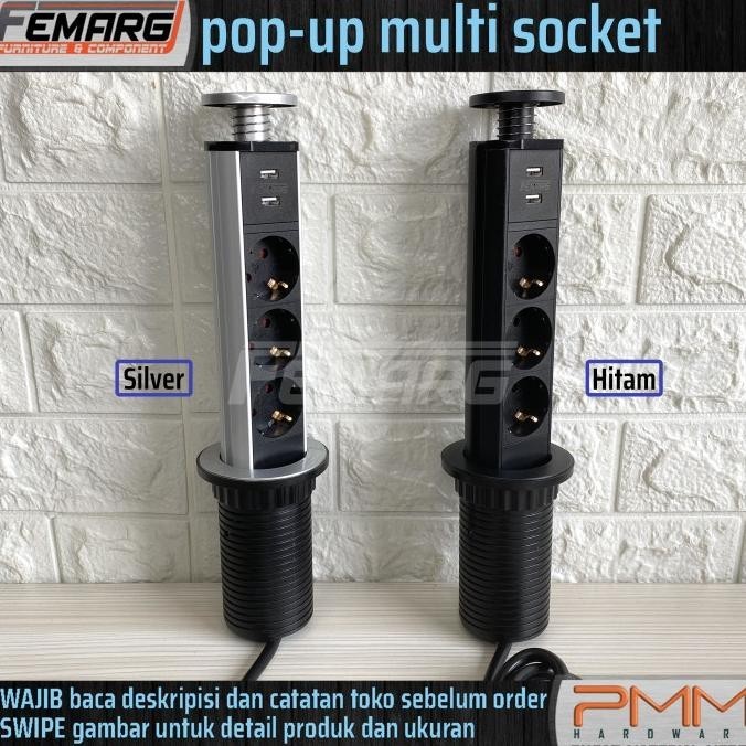 Jual pop-up multi socket FEMARG | stop kontak meja office tarik hidden ...