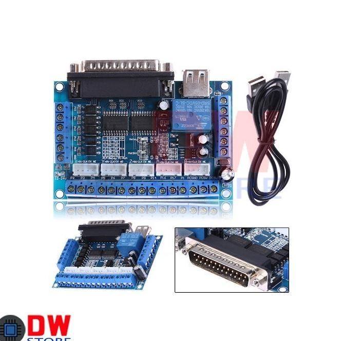 Jual Mm245 Modul Driver Motor Stepper Mach 3 Mach35 Axis Usb Breakout ...