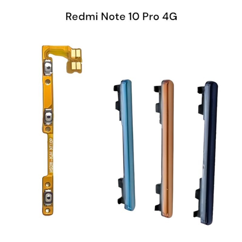 Jual 1SET FLEXIBLE ON OFF VOLUME + TOMBOL LUAR XIAOMI REDMI NOTE 10 PRO | Shopee Indonesia
