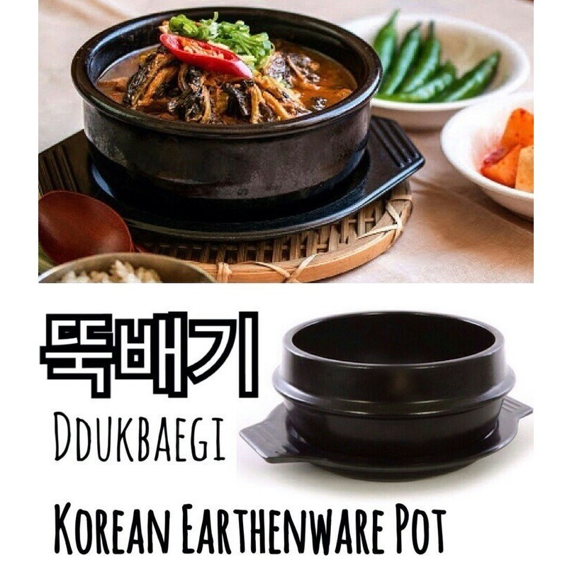 Jual Ddukbaegi Dolsot Bibimbap Clay Pot Hot Powl Bowl Plate Korea 12Cm ...