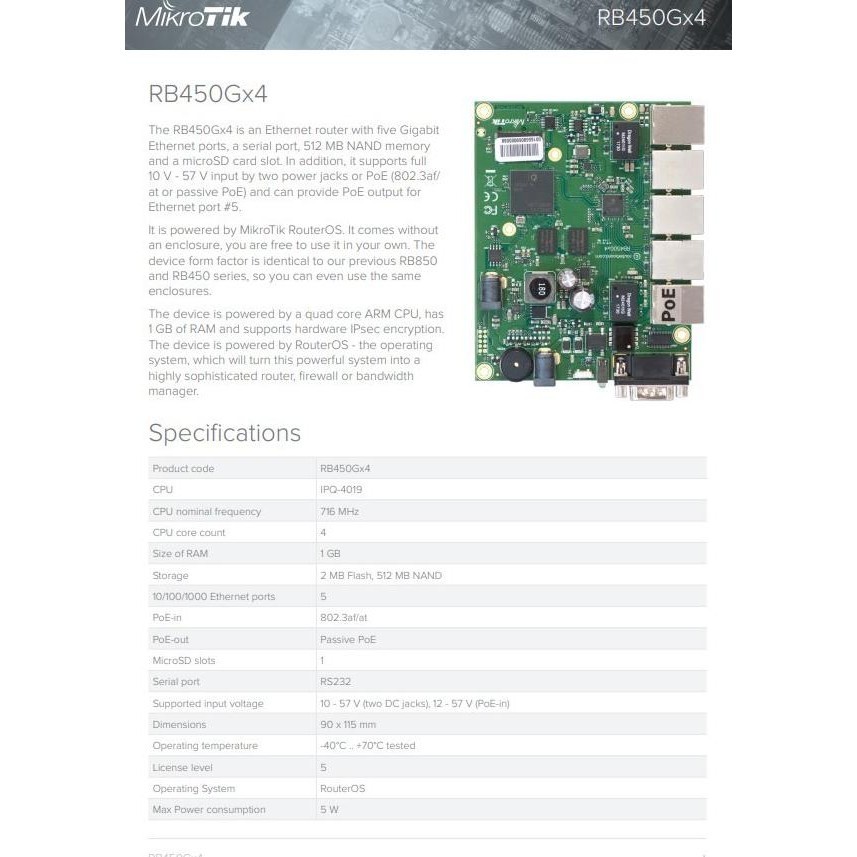 Jual Mikrotik Rb 450 Gx4 Rb450Gx4 | Shopee Indonesia