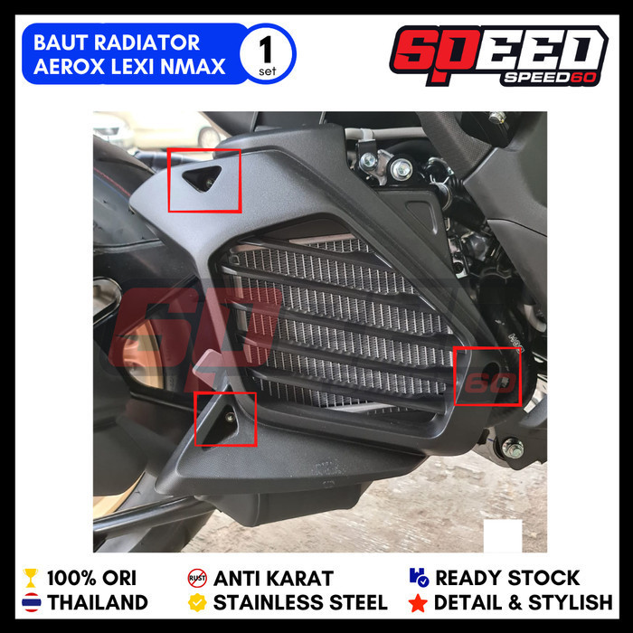 Jual Baut Koper Cover Tutup Radiator Nmax Probolt Thailand | Shopee ...