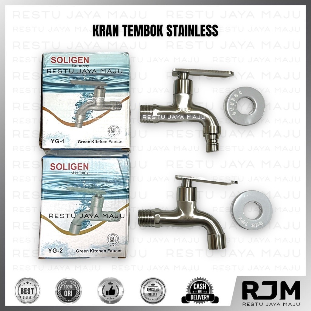 Jual SOLIGEN Kran Tembok Stainless Air taman YG | Shopee Indonesia