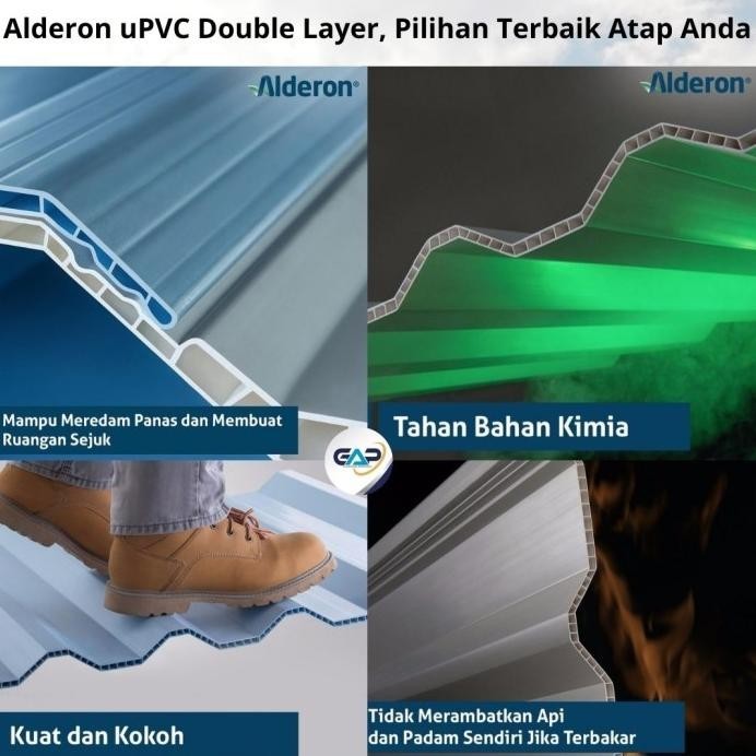 Jual Atap Alderon Upvc Twinwall Double Layer Lebar 860 Asli Doff ...