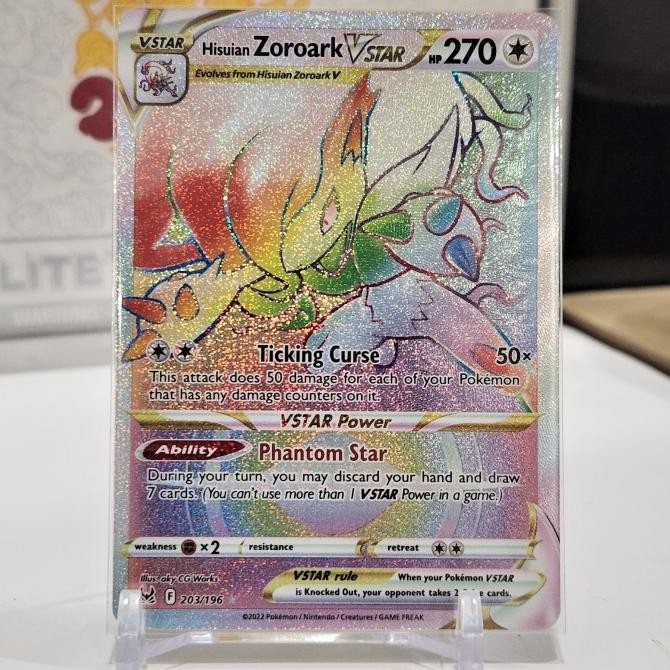 Jual HISUIAN ZOROARK VSTAR 213 Rainbow - Lost Origin - Pokemon TCG English | Shopee Indonesia