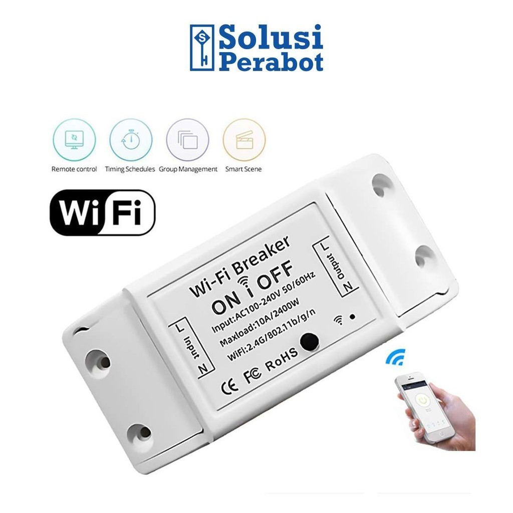Jual Smart Switch WiFi SP / Saklar Pintar Wireless / Breaker ON OFF ...
