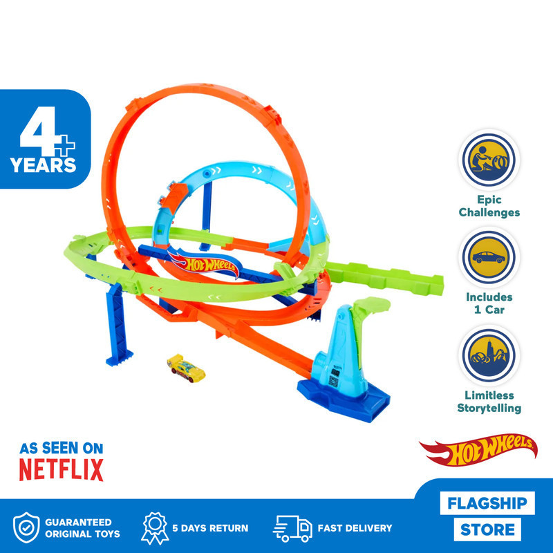 Jual Hot Wheels Action Loop Cyclone Challenge Track Set - Mainan Trek ...