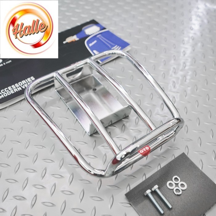Jual Promo Luggage Carrier Mini Rear Rack Sip Chrome Vespa Gt Series ...