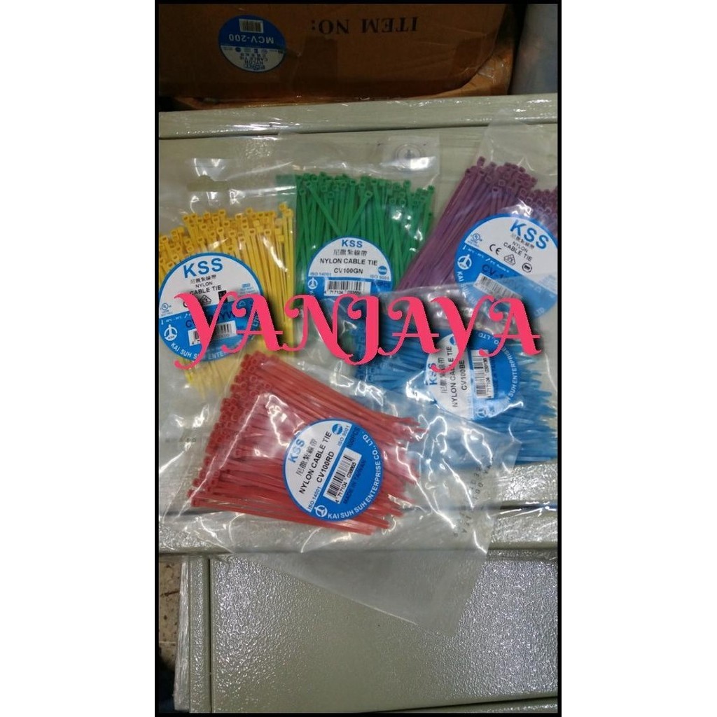 Jual BEST DEAL KABEL TIES WARNA KSS CV 100/KABEL NYLON CABLE TIE KSS CV 100 WARNA ...