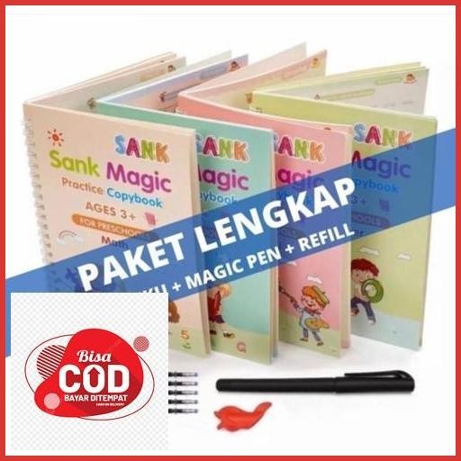 Jual Baru Sank Magic Book Buku Edukasi Anak Menulis Huruf Dan Angka Isi ...