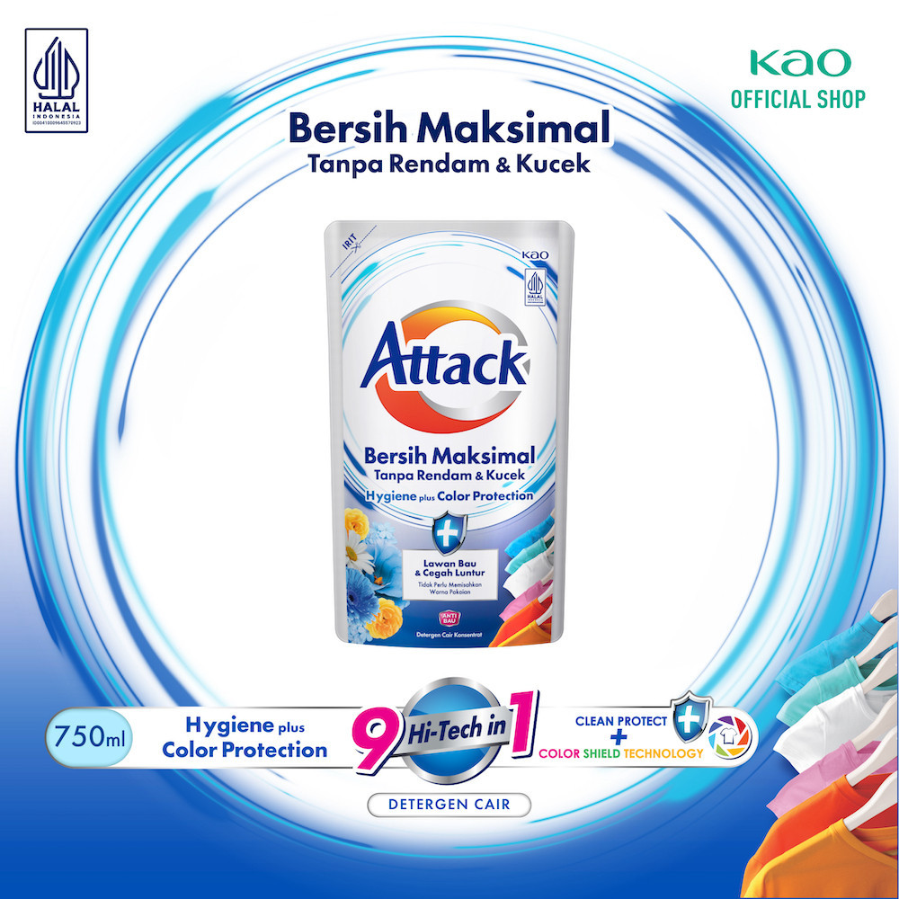 Jual Attack Hygiene Plus Deterjen Cair Semua Jenis Mesin Cuci 750 mL ...