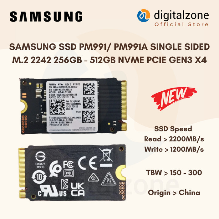 Jual SAMSUNG SSD PM991/ PM991A 512GB M.2 2242 NVME PCIE GEN3 X4 ...