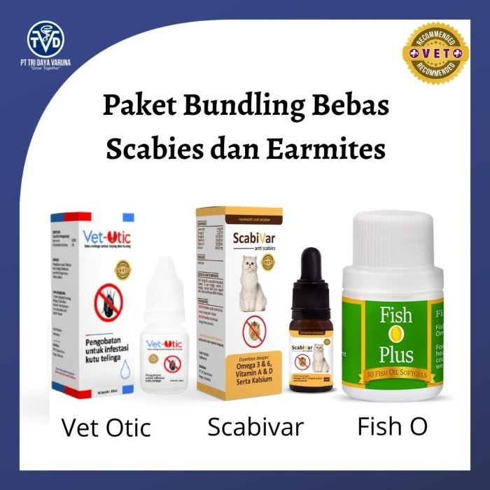 Jual BUNDLING BEBAS KUTU SCABIES BULU SEHAT VET OTIC SCAB FISH O ...