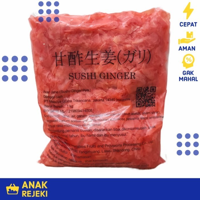 Jual Sushi Ginger Pink / Acar Jahe Sushi Gari 1 Kg - Pile Gary 1Kg ...
