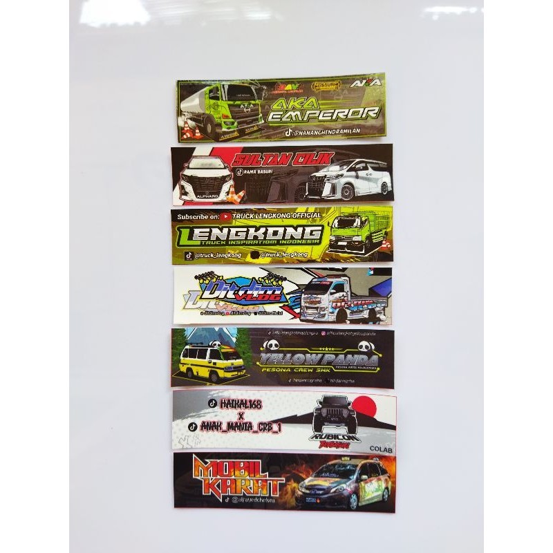 Jual sticker telolet basuri mobil non bus.. mobil karat dll | Shopee ...
