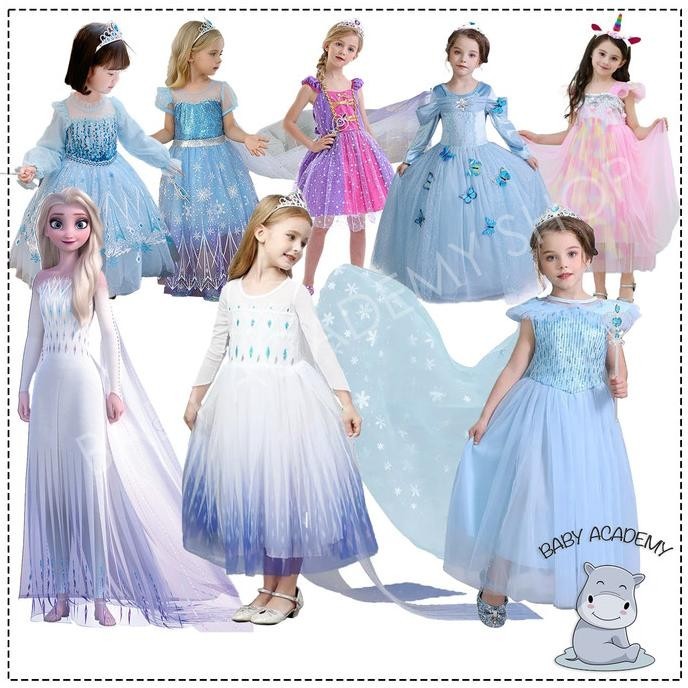Jual Kostum Dress Anak Princess Elsa Frozen 2 White Premium Import ...