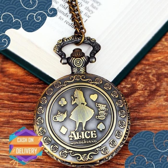 Jual Awpw Alice Goodies Pocket Watch Anime Jam Saku Gantung | Shopee ...