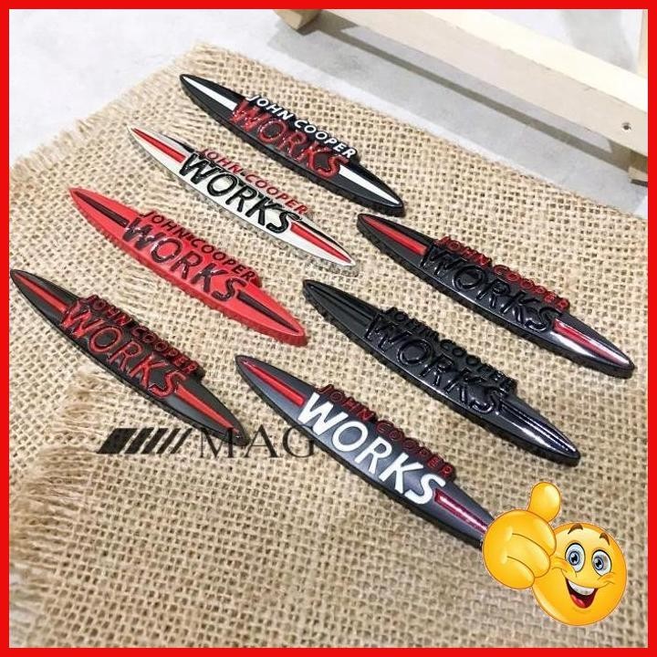 Jual EMBLEM 3D STICKER MINI COOPER BADGE JOHN COOPER WORKS METAL ...