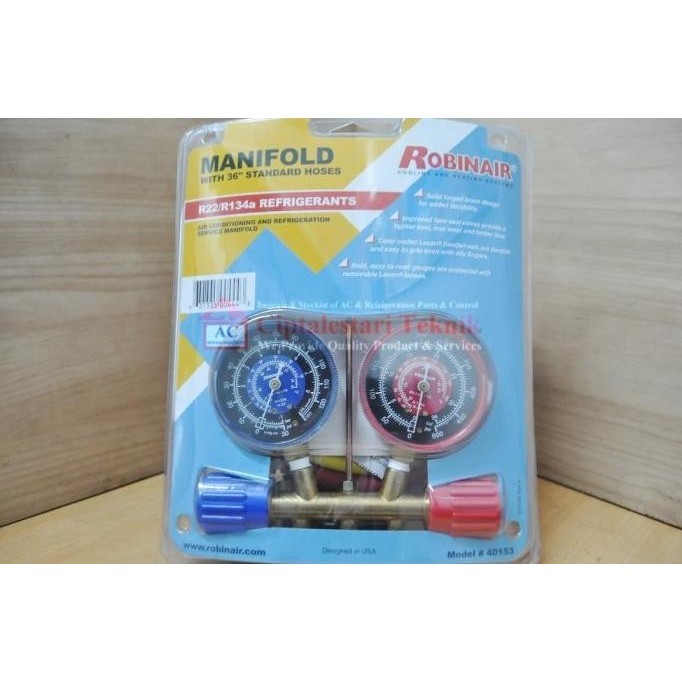 Jual Manifold Gauge ROBINAIR 40153 (R22, R134a) Robinair | Shopee Indonesia
