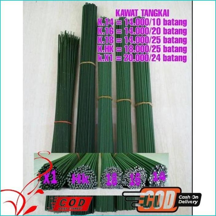 Jual TERLARIS 1 IKAT KAWAT TANGKAI KAWAT BATANG BUNGA ISI 10 - 25 PCS ...