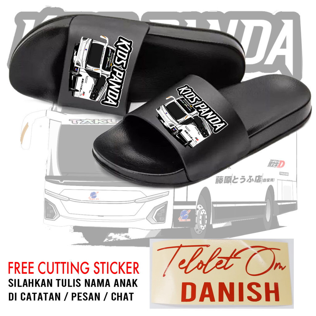 Jual SENDAL SELOP ANAK BUS TELOLET SANDAL SELOP KEREN FREE CUTTING ...