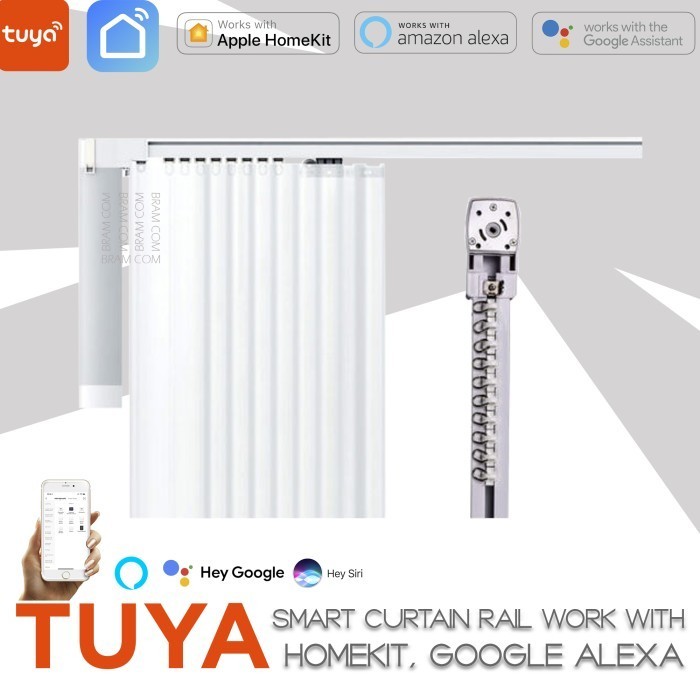 Jual Tuya Curtain Rail 2Mtr (Rel Gorden) | Shopee Indonesia