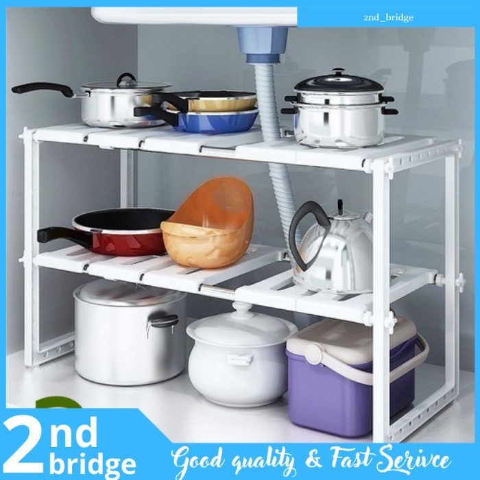 Jual Telescopic Pull Storage Rack Under Cabinet Storage Rack Original ...