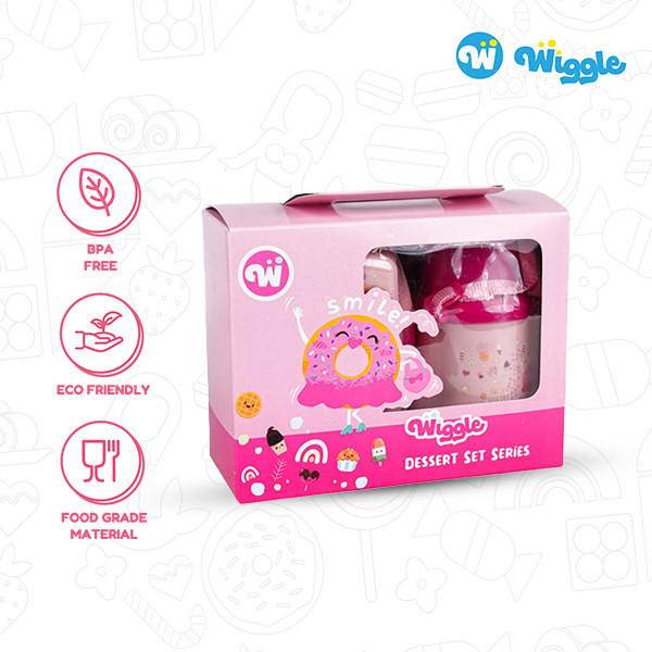 Jual Tempat Makan Anak / Lunch Box dengan Botol Pink Dessert Value Pack ...