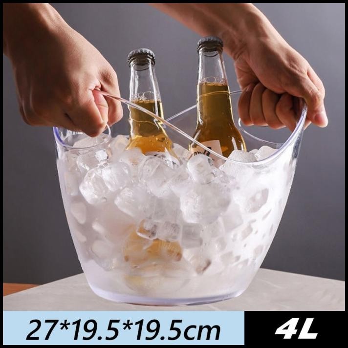 Jual BEST DEAL ICE BUCKET WINE BEER EMBER BIR ES ACRYLIC TRANSPARAN 4L ...