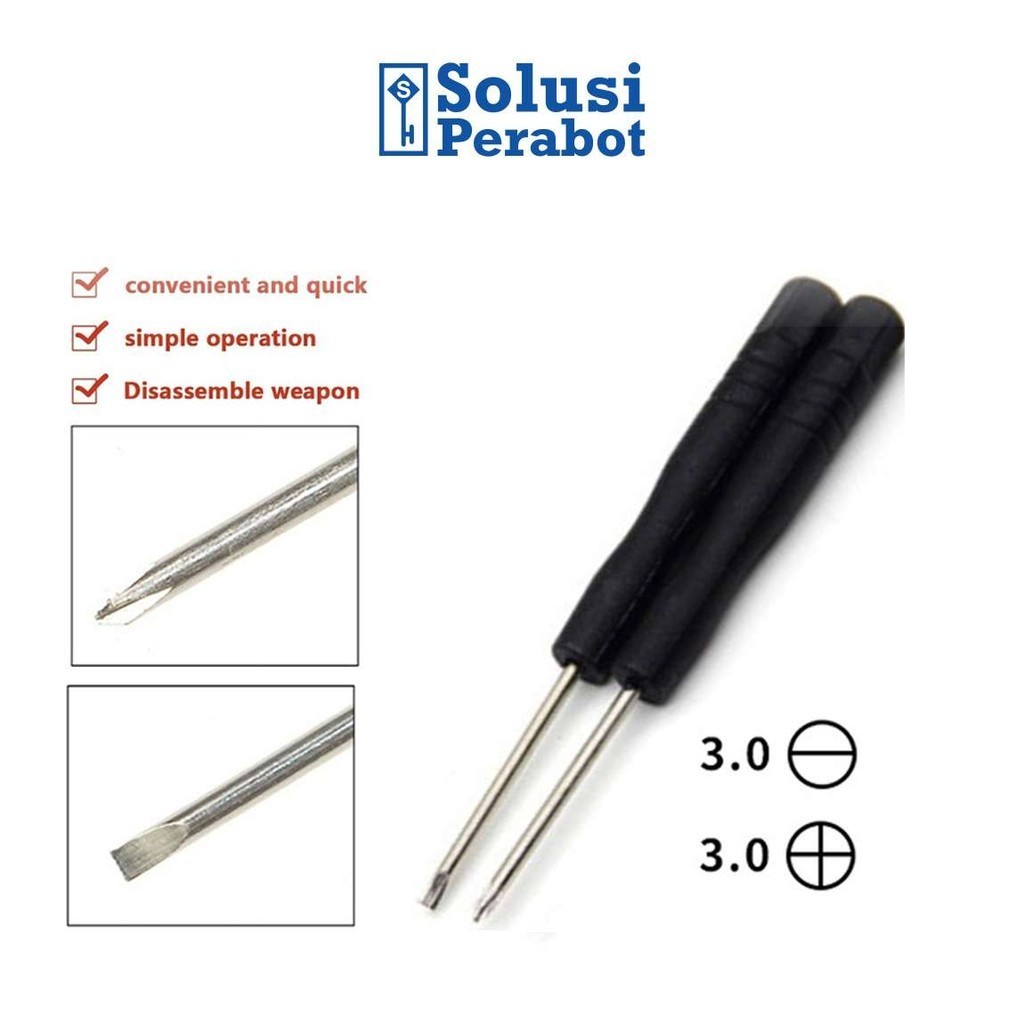 Jual Obeng Satuan Kecil Plus Minus 3 SP / Mini Kembang Laptop Kaca Mata ...