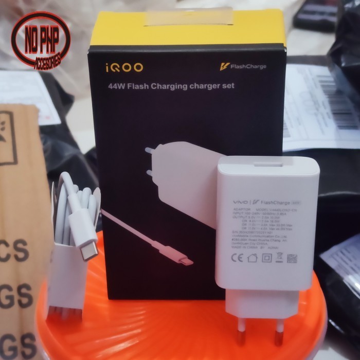 Jual CHARGER VIVO IQOO (44W) FLASH CHARGING ORIGINAL USB C | Shopee Indonesia
