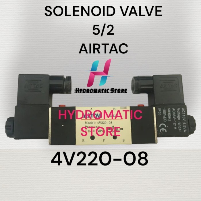 Jual Solenoid Valve 4V220-08 Airtac Dc24v/Ac220v | Shopee Indonesia
