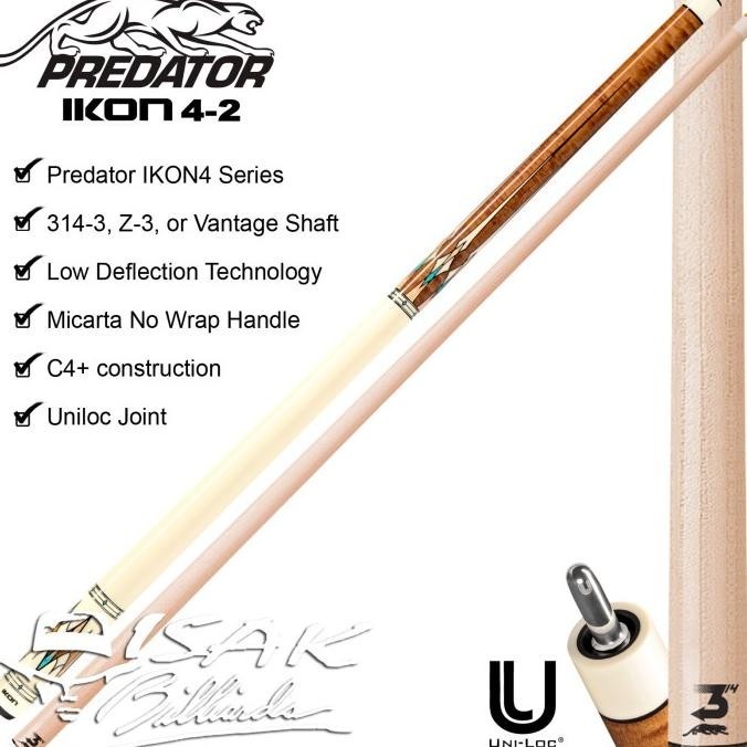 Jual Predator Ikon4-2 Uniloc Low Deflection Billiard Cue Stick Stik Biliar | Shopee Indonesia