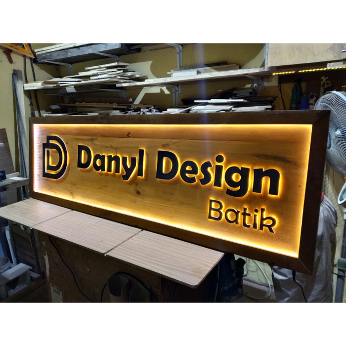 Jual Papan Nama Backlit Kayu Acrylic | Shopee Indonesia