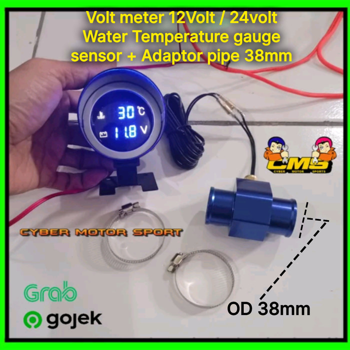 Jual WATER TEMPERATURE . VOLT METER 12V 24V UNIVERSAL GAUGE DASHBOARD ...
