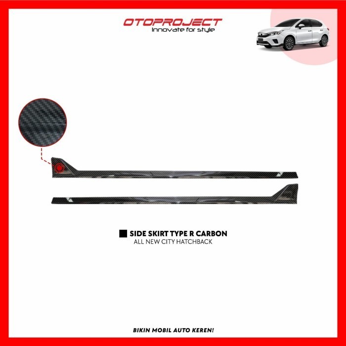 Jual OTOPROJECT SIDE SKIRT BODYKIT SAMPING CARBON CITY HATCHBACK ...